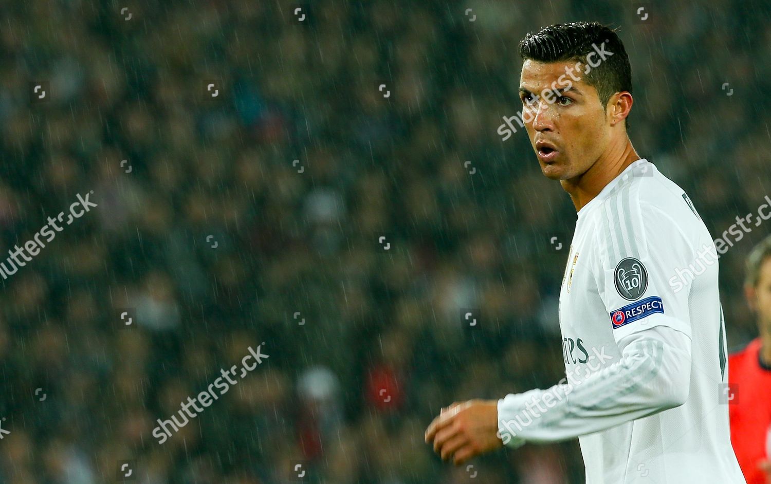 Cristiano Ronaldo Real Madrid Pouring Rain Editorial Stock Photo ...
