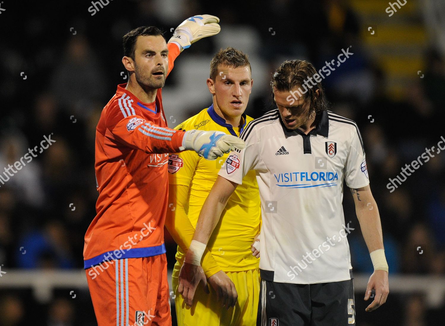 Fulham Goalkeeper Joe Lewis Richard Stearman Editorial Stock Photo ...