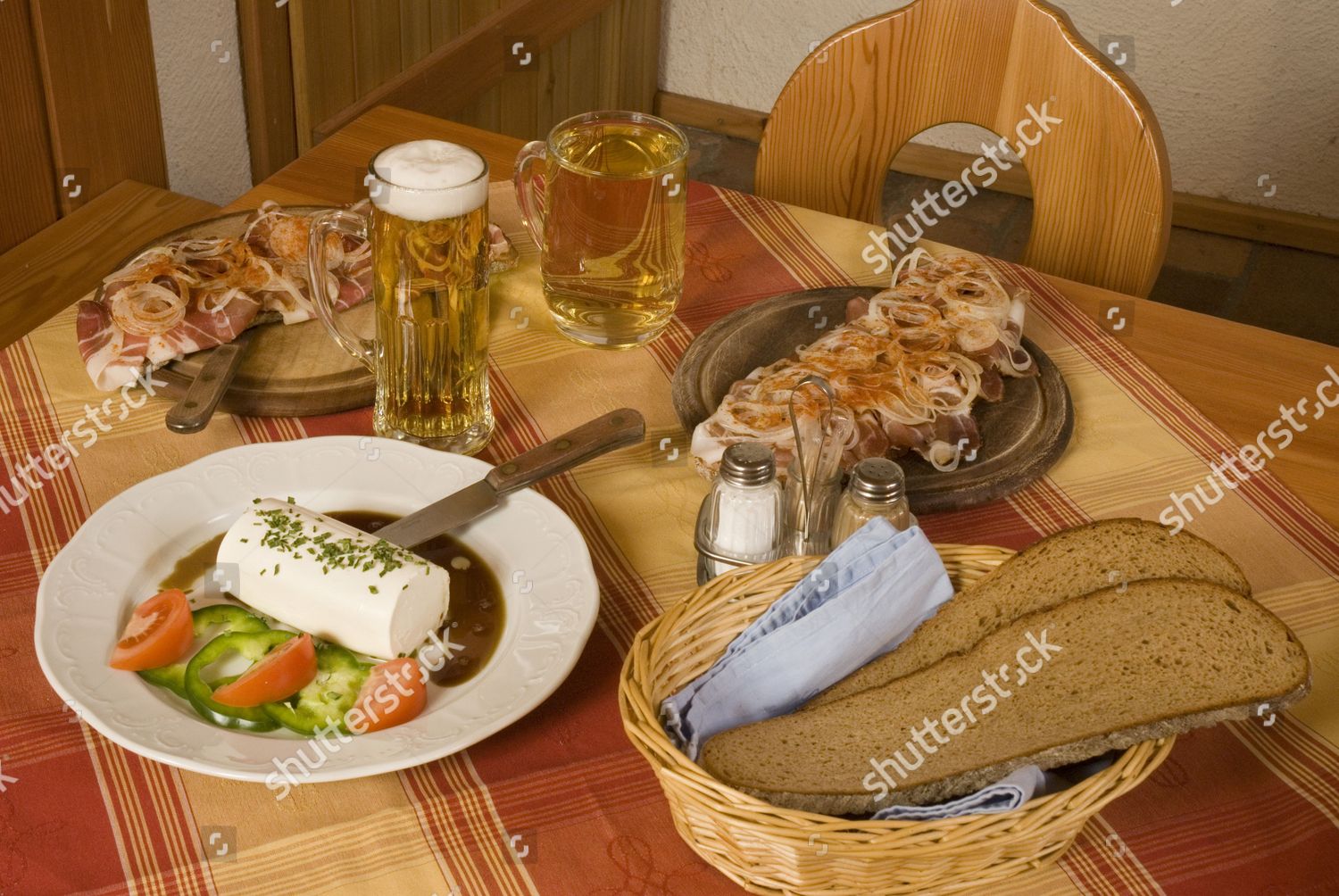 Brettljause Traditional Austrian Snack Served On Editorial Stock Photo ...