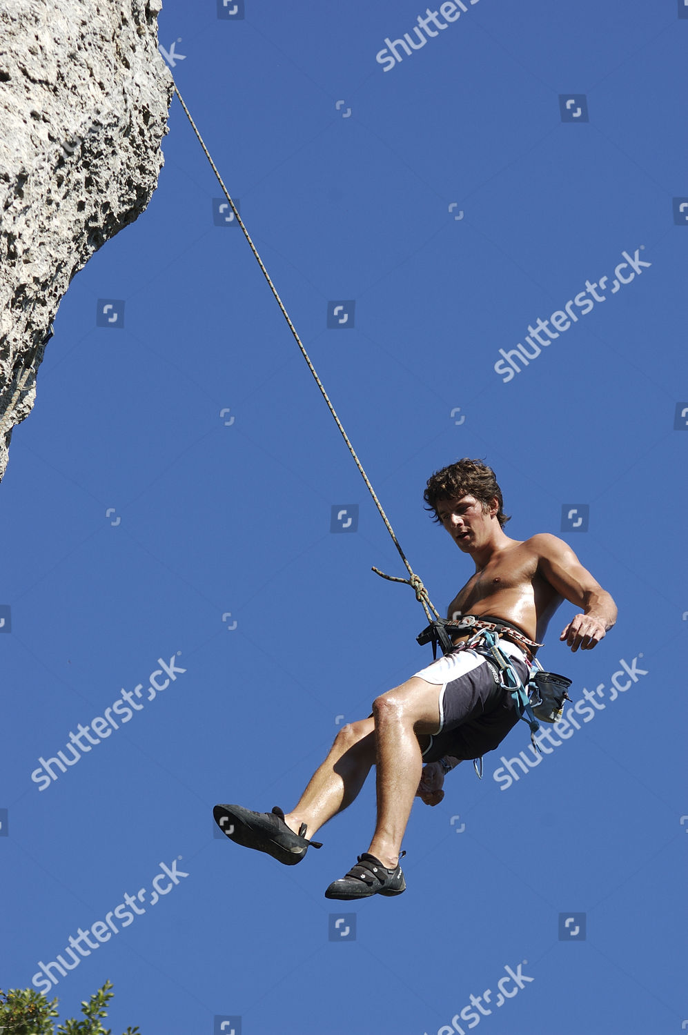 Model Released Man Abseiling While Sport Editorial Stock Photo - Stock ...