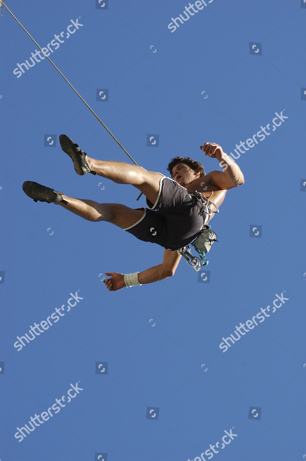 Model Released Man Abseiling While Sport Editorial Stock Photo - Stock ...