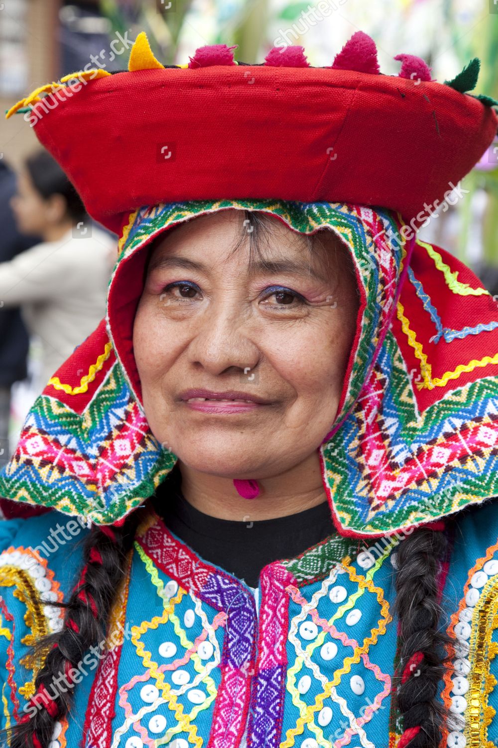 Portrait Peruvian Woman Traditional Dress Editorial Stock Photo - Stock ...