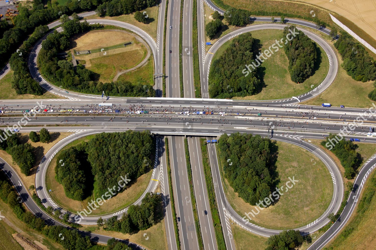 Aerial View A40 A45 Highway Junction Editorial Stock Photo - Stock ...