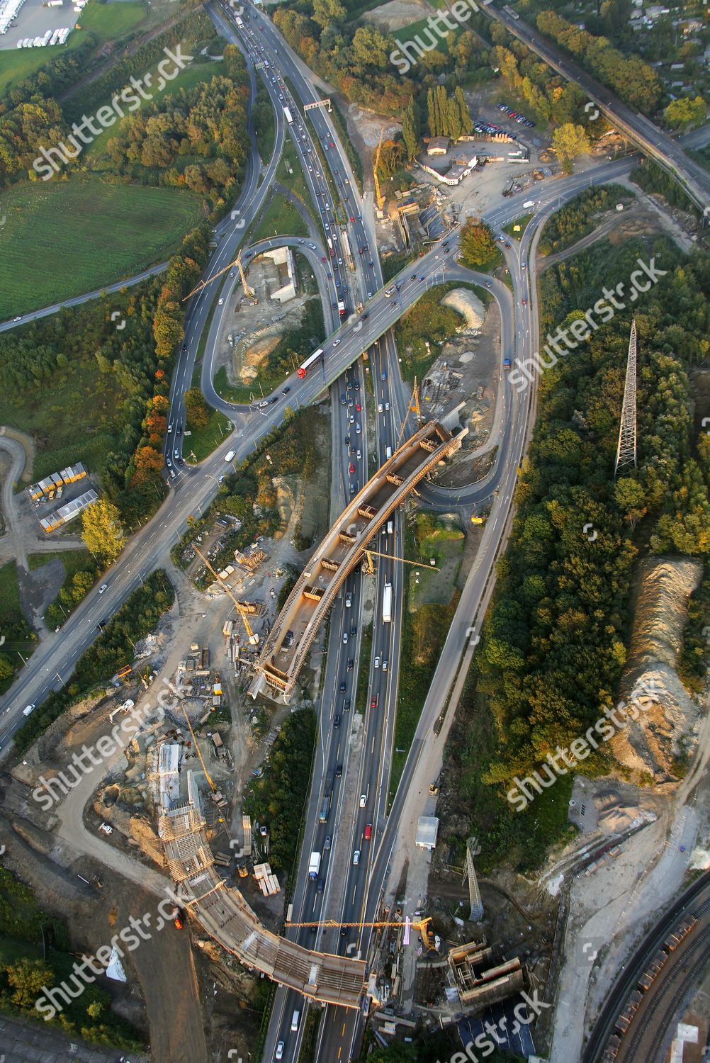 Aerial View Bridge Construction A40 Highway Editorial Stock Photo ...