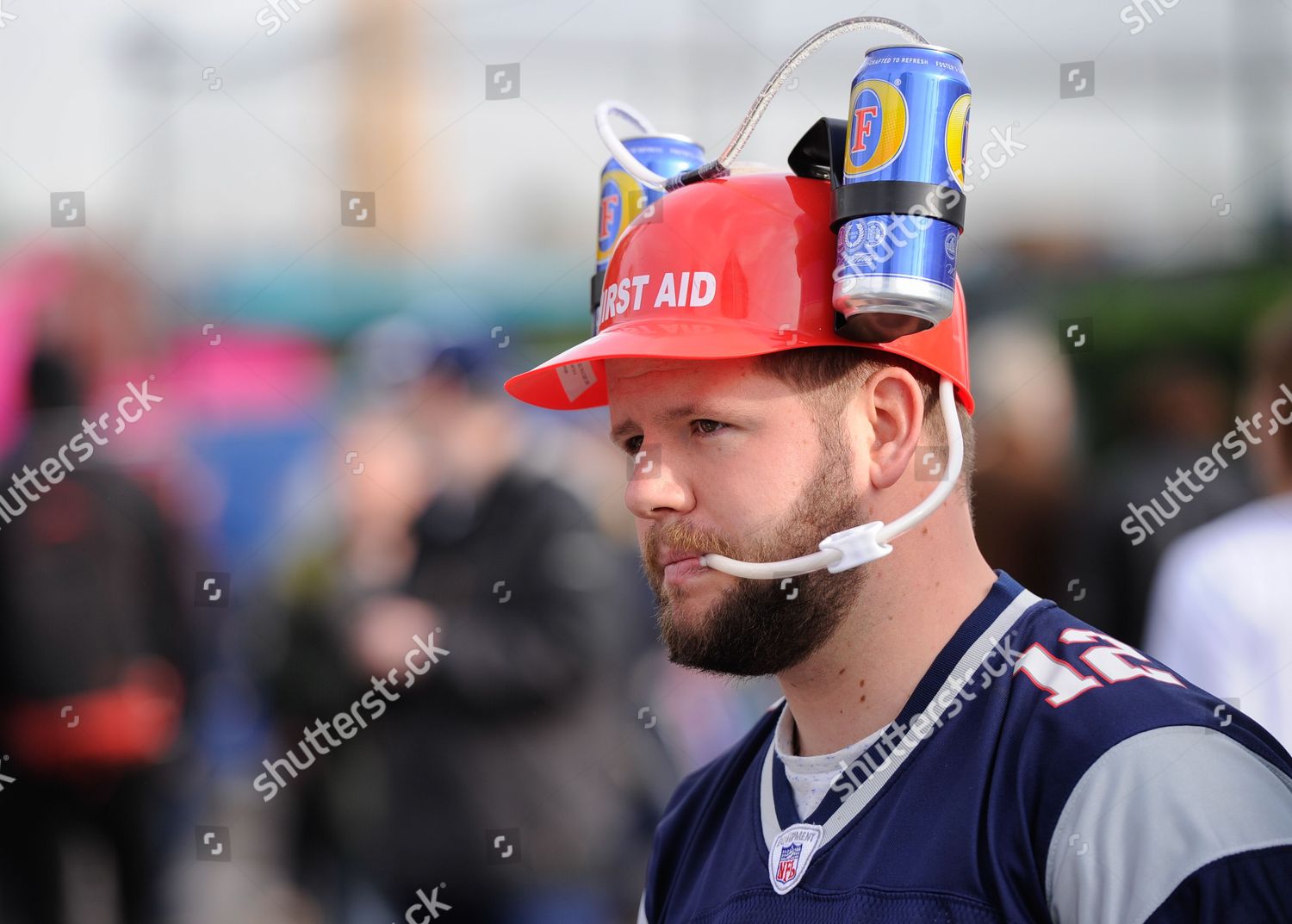Nfl Fan Beer Hard Hat During Editorial Stock Photo - Stock Image ...