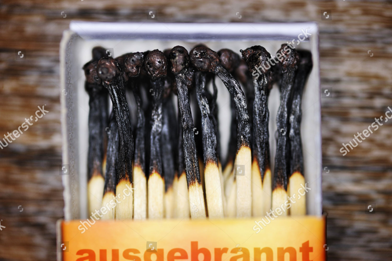 Matchbox Burnt Matches Symbolic Image Burnout Editorial Stock Photo ...