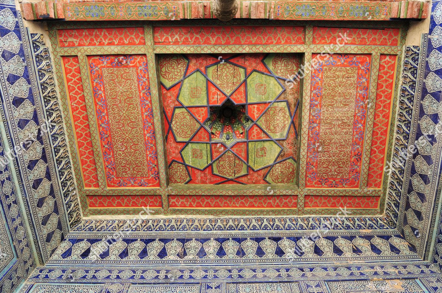 Painted Ceiling Tash Khauli Palace Historic Editorial Stock Photo ...