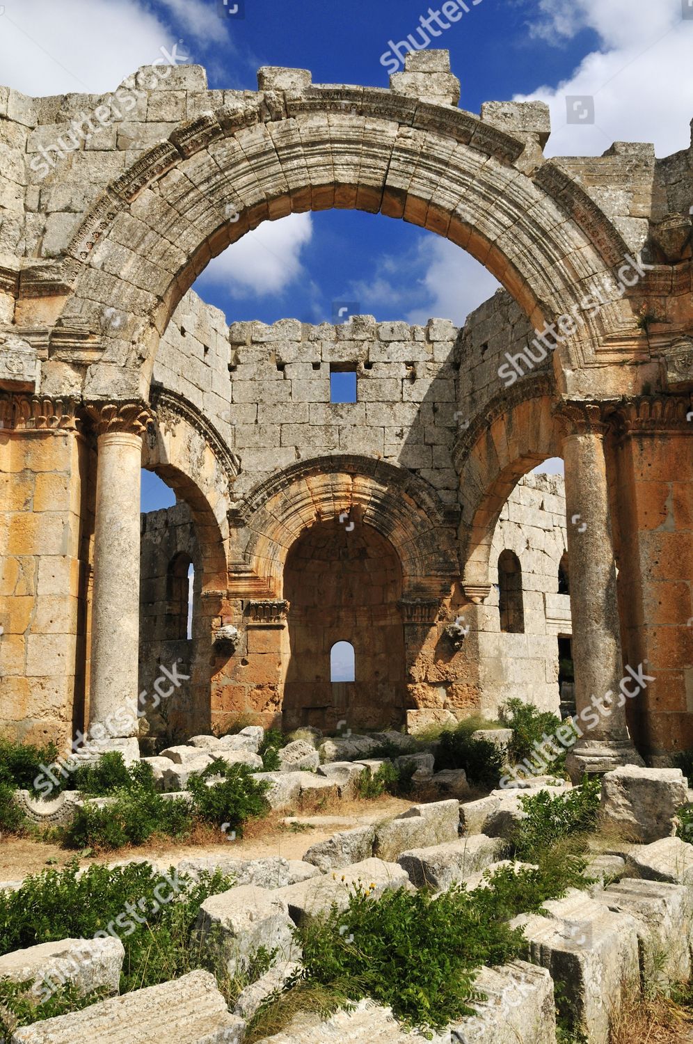 Ruin Byzantine Saint Simeon Monastery Qalaat Editorial Stock Photo ...