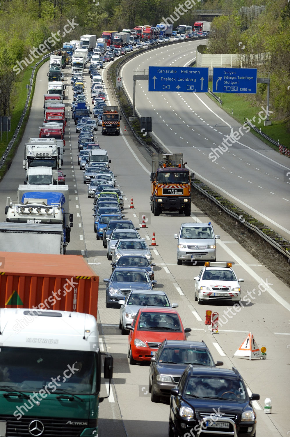 Traffic Jam On Opposite Carriageway After Editorial Stock Photo - Stock ...