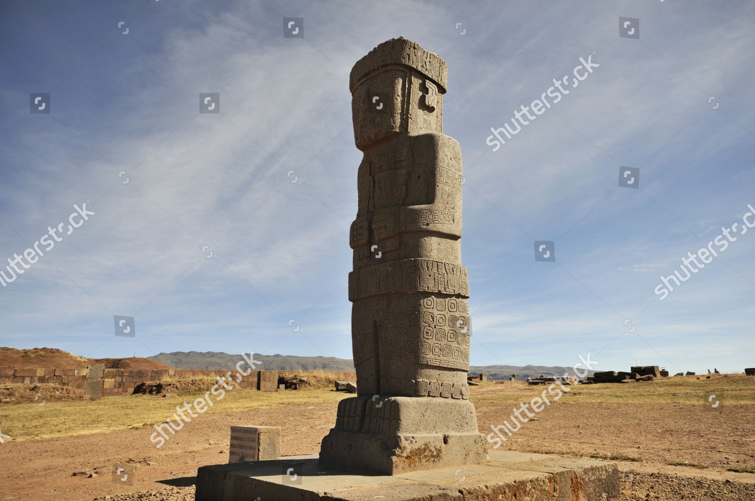 Monolith Temple Kalasasaya Tihuanaku Unesco World Editorial Stock Photo ...