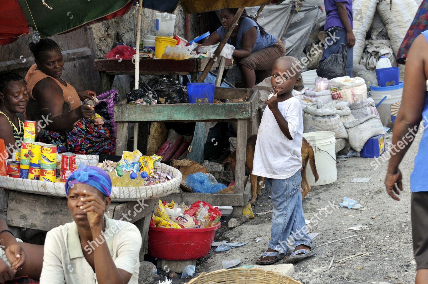 Boy On Small Market Slums Fort Editorial Stock Photo - Stock Image ...