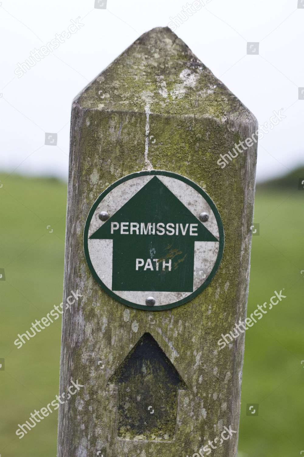 Permissive Path Direction Sign Path Leading Editorial Stock Photo ...