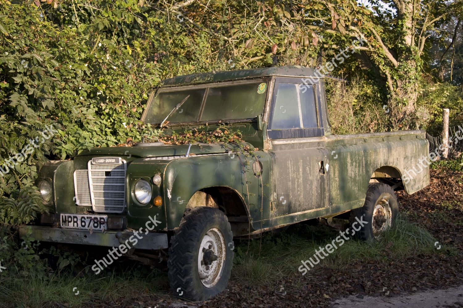 Land Rover Allterrain Vehicle Abandoned Overgrowing Editorial Stock ...