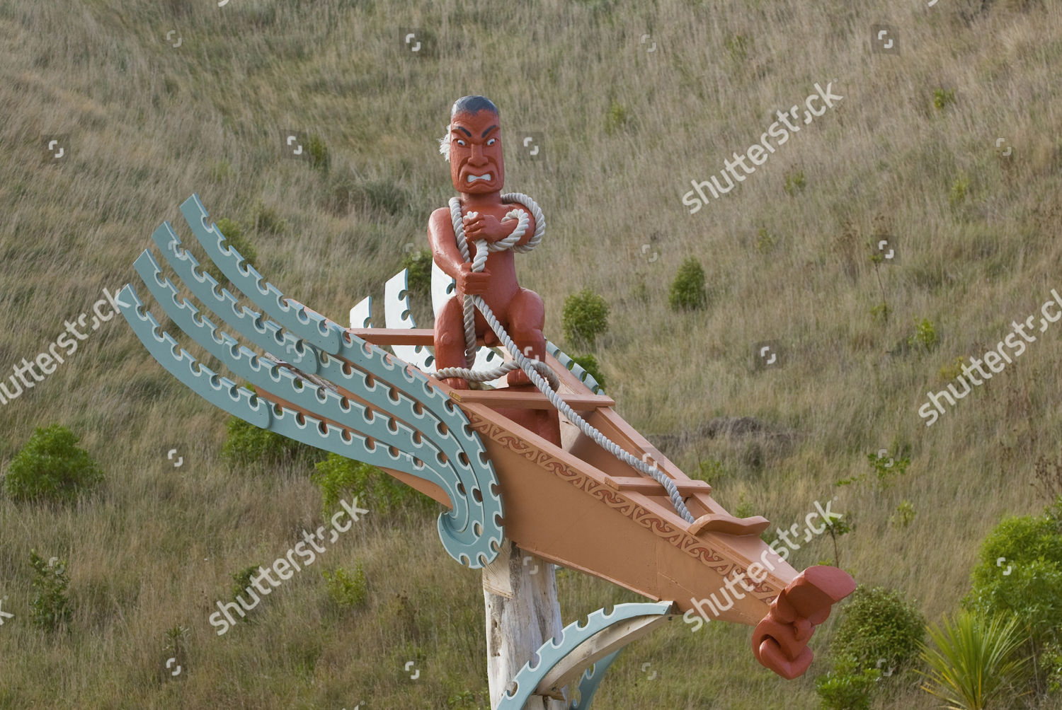 Statue Maui Cultural Hero Maori Mythology Editorial Stock Photo - Stock ...