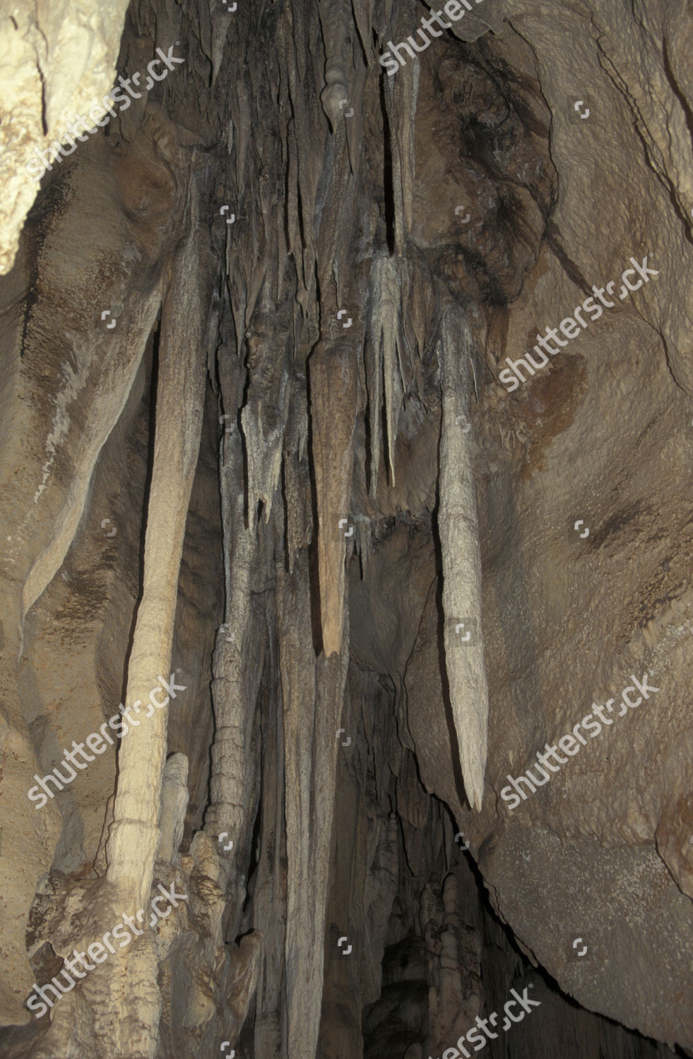 Stalactites Cylindrical Mass Calcium Carbonate Hanging Editorial Stock ...