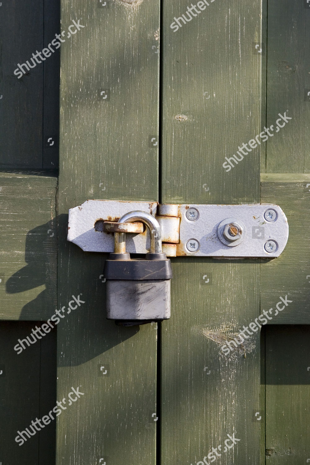 Padlock On Farmyard Gate Suffolk England Editorial Stock Photo - Stock ...
