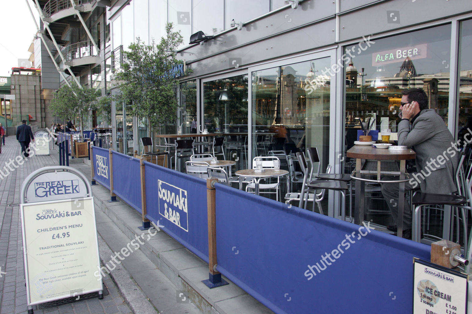 Real Greek Souvlaki Bar Bankside London Editorial Stock Photo - Stock ...