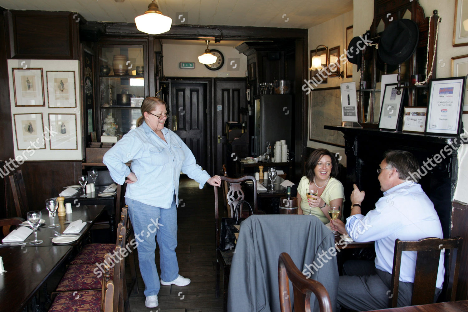 Manager Barbara Haigh Left Restaurant Customers Editorial Stock Photo ...