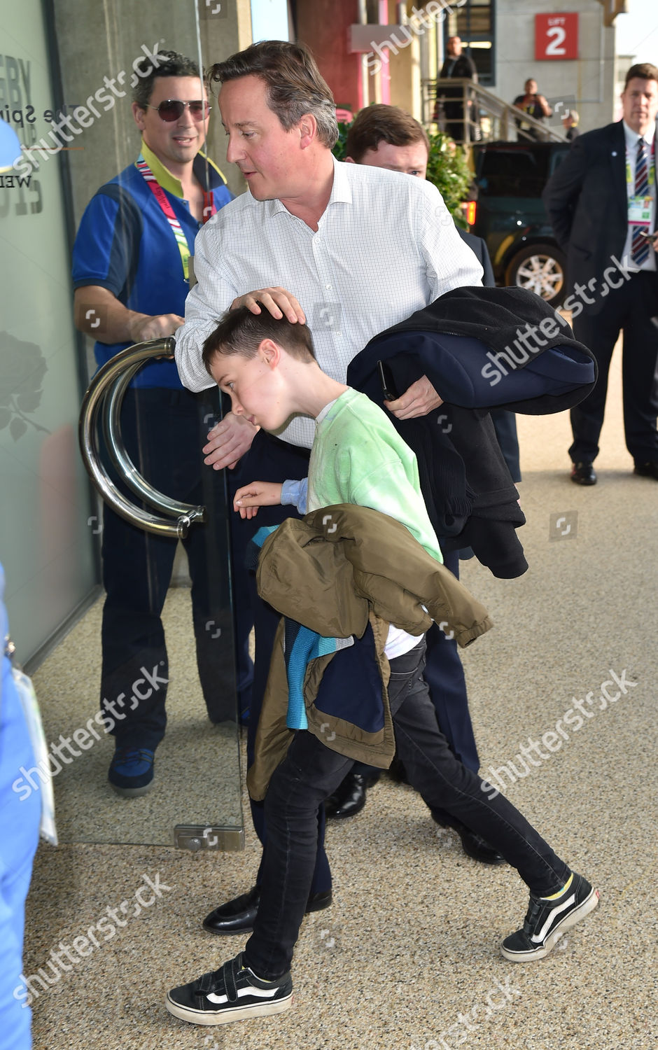 Prime Minister David Cameron His Son Editorial Stock Photo - Stock ...