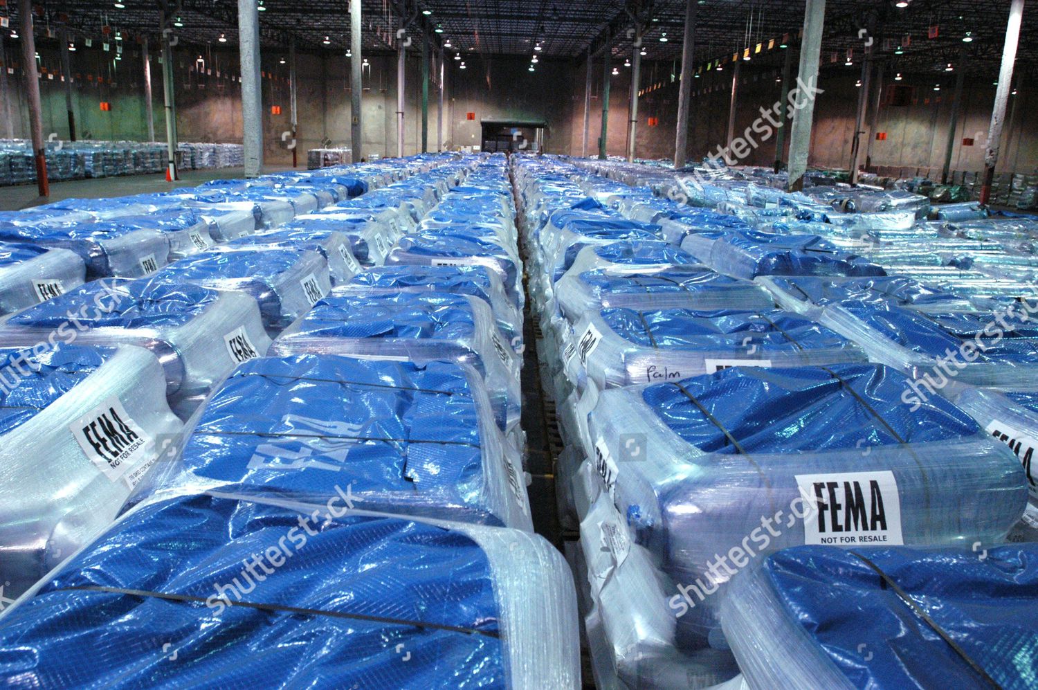 These Blue Tarps Stored Fema Palmetto Editorial Stock Photo - Stock ...