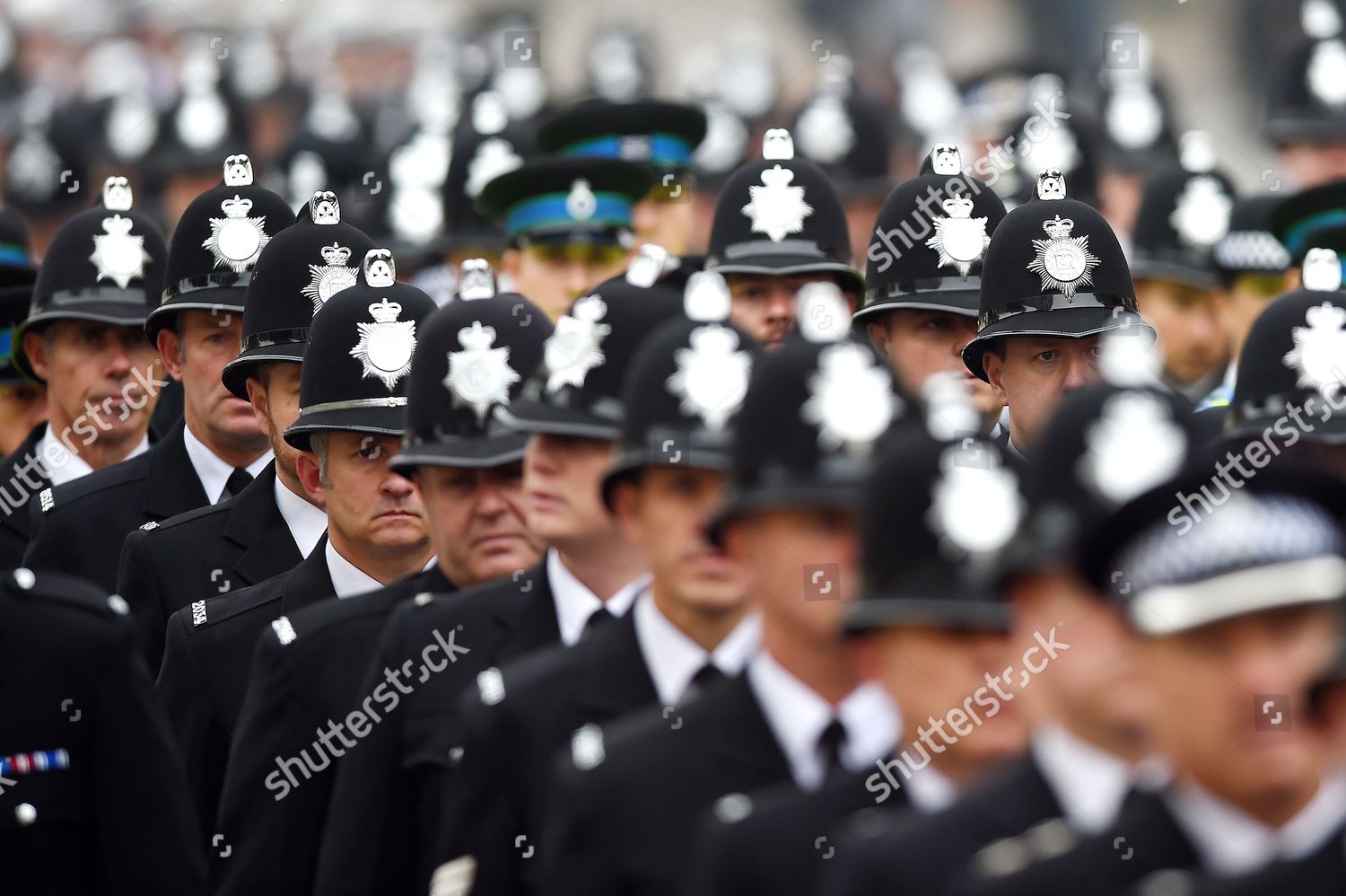 Columns Police Officers Follow Funeral Cortege Editorial Stock Photo ...
