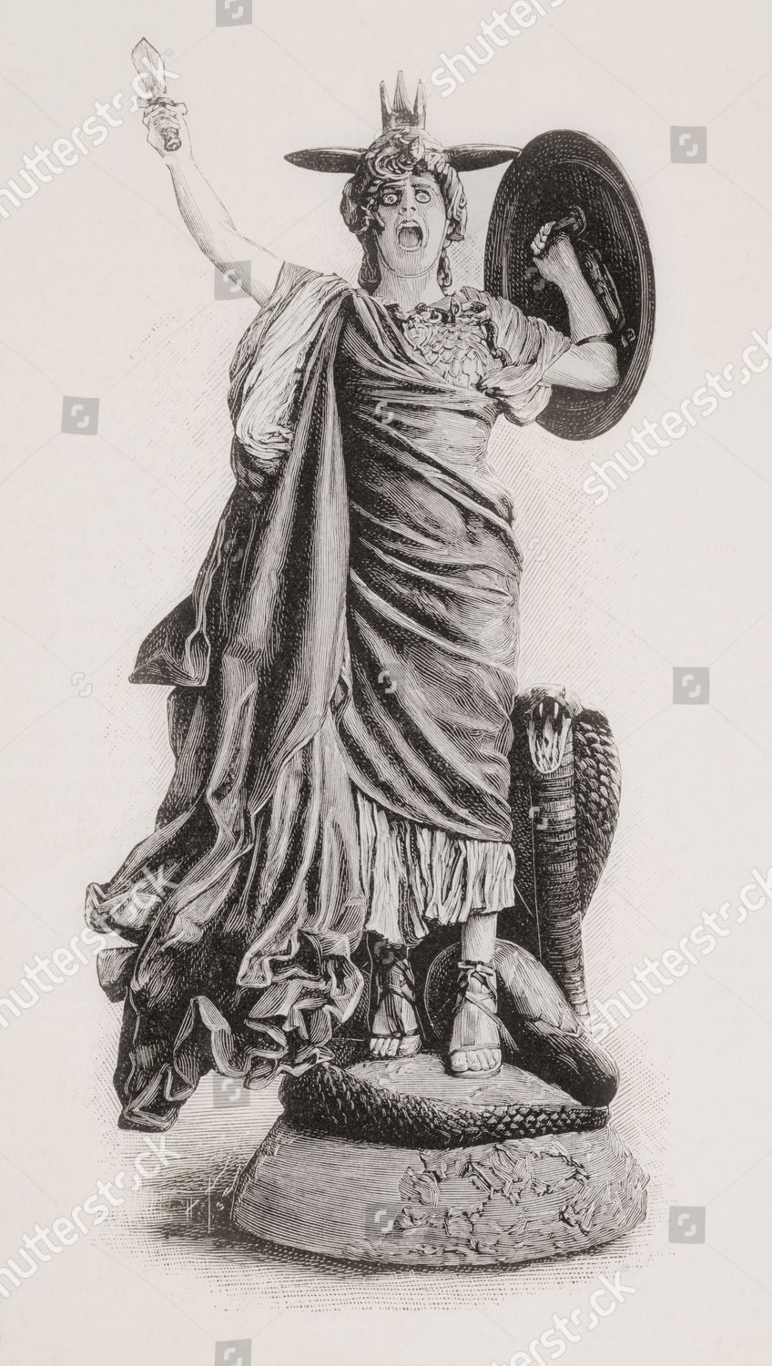 Bellona Ancient Roman Goddess War After Editorial Stock Photo - Stock ...