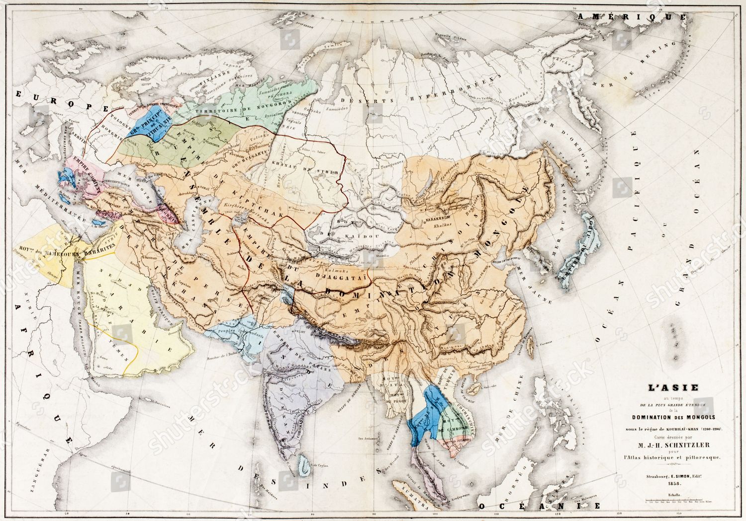 Map Asia Time Greatest Extent Domination Editorial Stock Photo - Stock ...