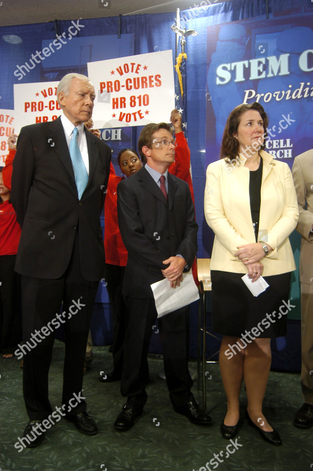 Orrin Hatch Michael J Fox Diana Editorial Stock Photo - Stock Image ...