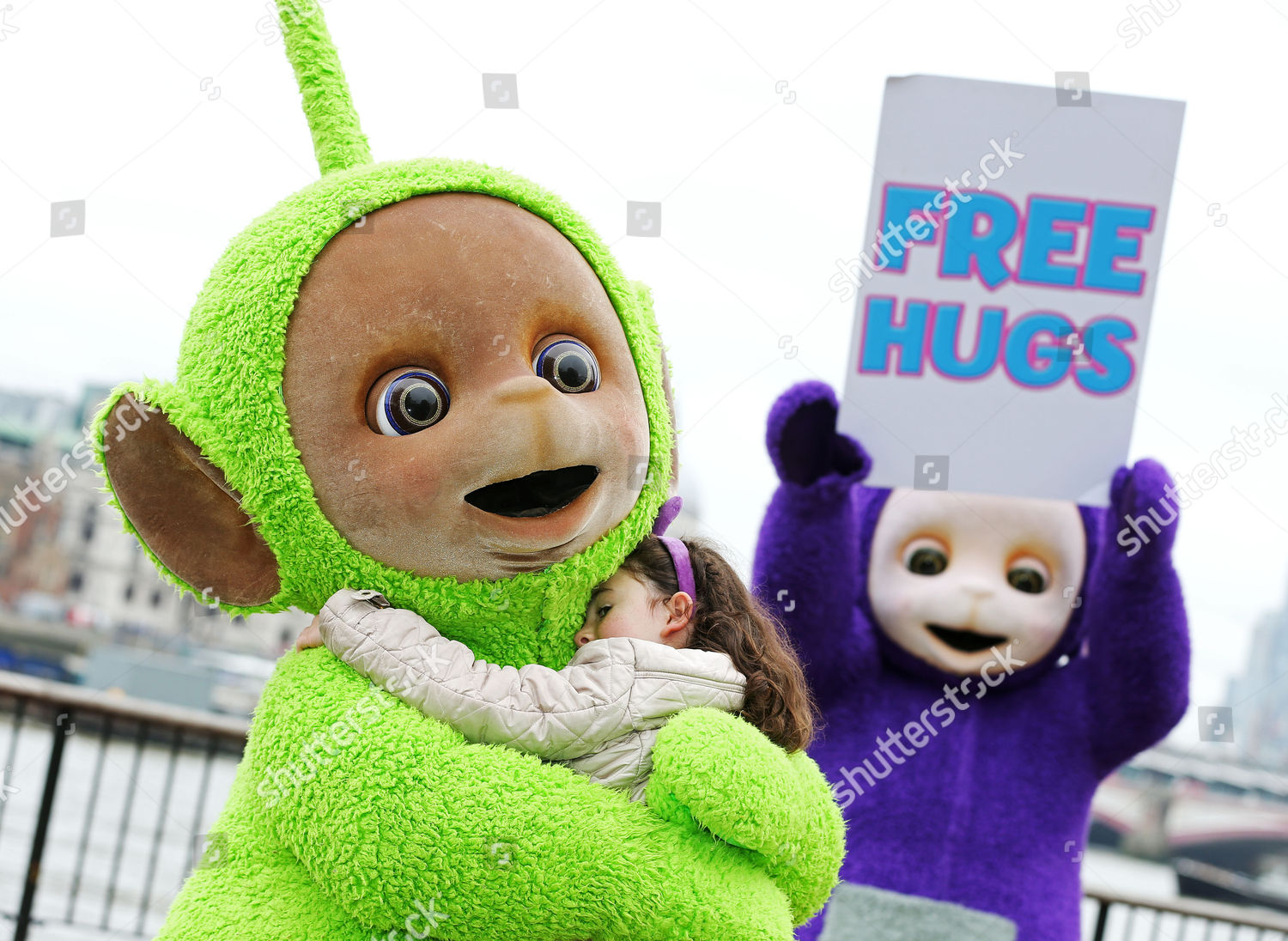 Teletubbies Greet Young Girl Free Hugs Editorial Stock Photo - Stock ...