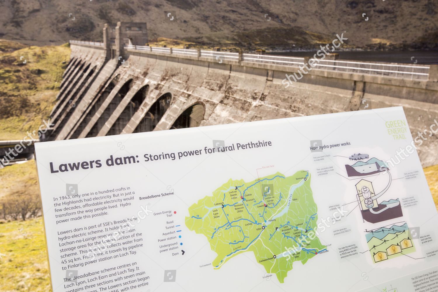 Lawers Hydro Dam On Lochan Na Editorial Stock Photo - Stock Image ...
