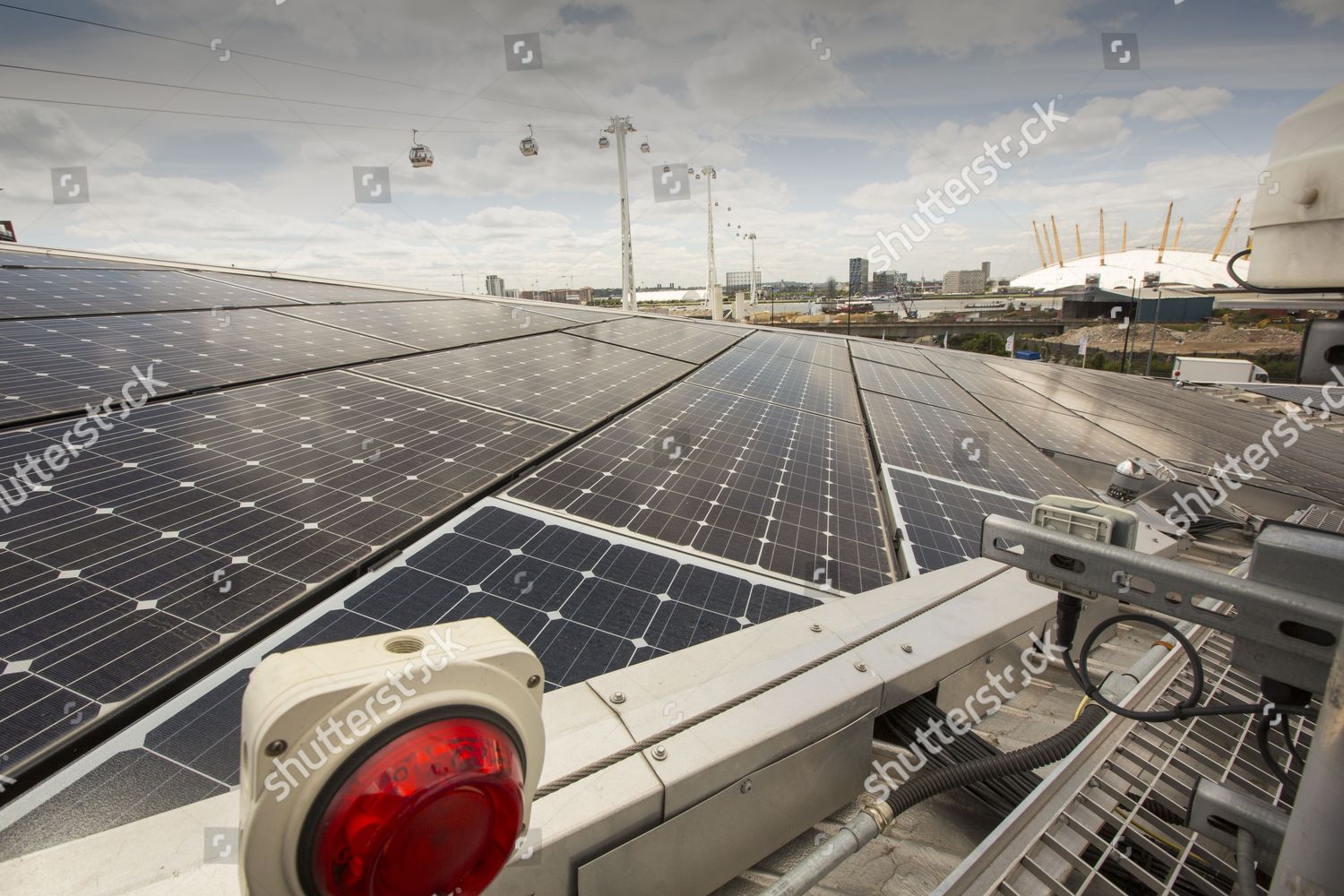 Solar Pv Panels On Roof Crystal Editorial Stock Photo - Stock Image ...