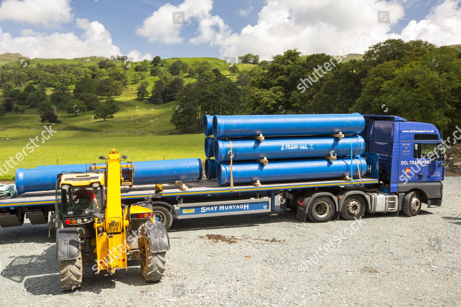 Lorry Delivering Hydro Pipes New Rydal Editorial Stock Photo - Stock ...