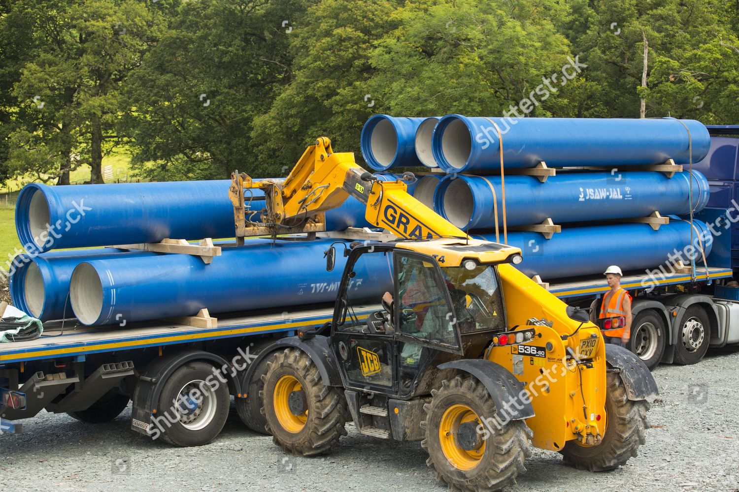 Lorry Delivering Hydro Pipes New Rydal Editorial Stock Photo - Stock ...