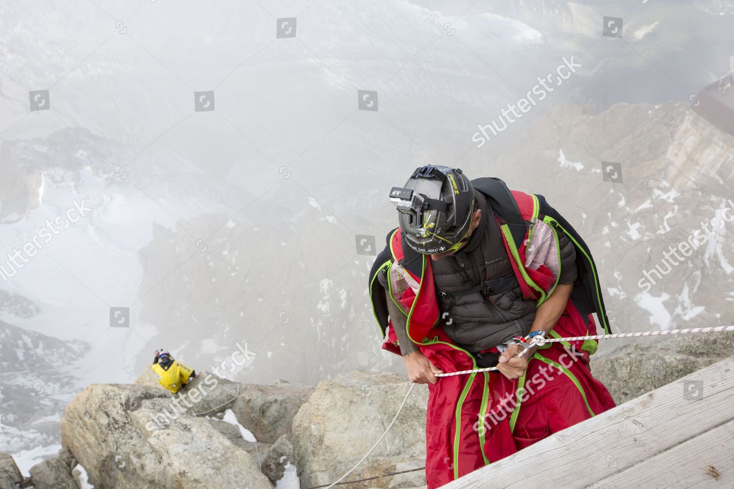 Base Jumpers Wearing Wing Suites Prepare Editorial Stock Photo - Stock ...