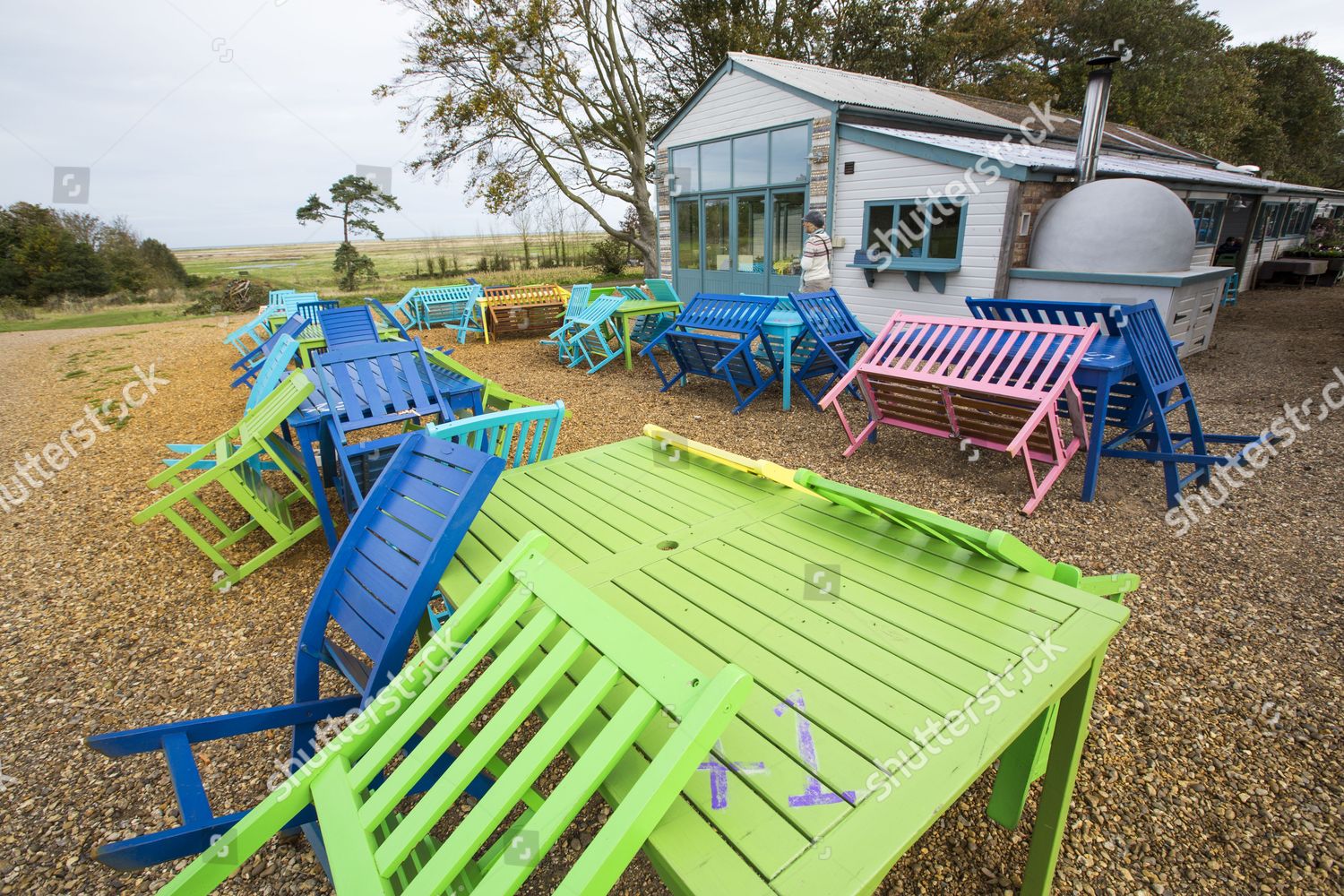 Colourful Tables Chairs Wiveton Hall Cafe Editorial Stock Photo - Stock ...
