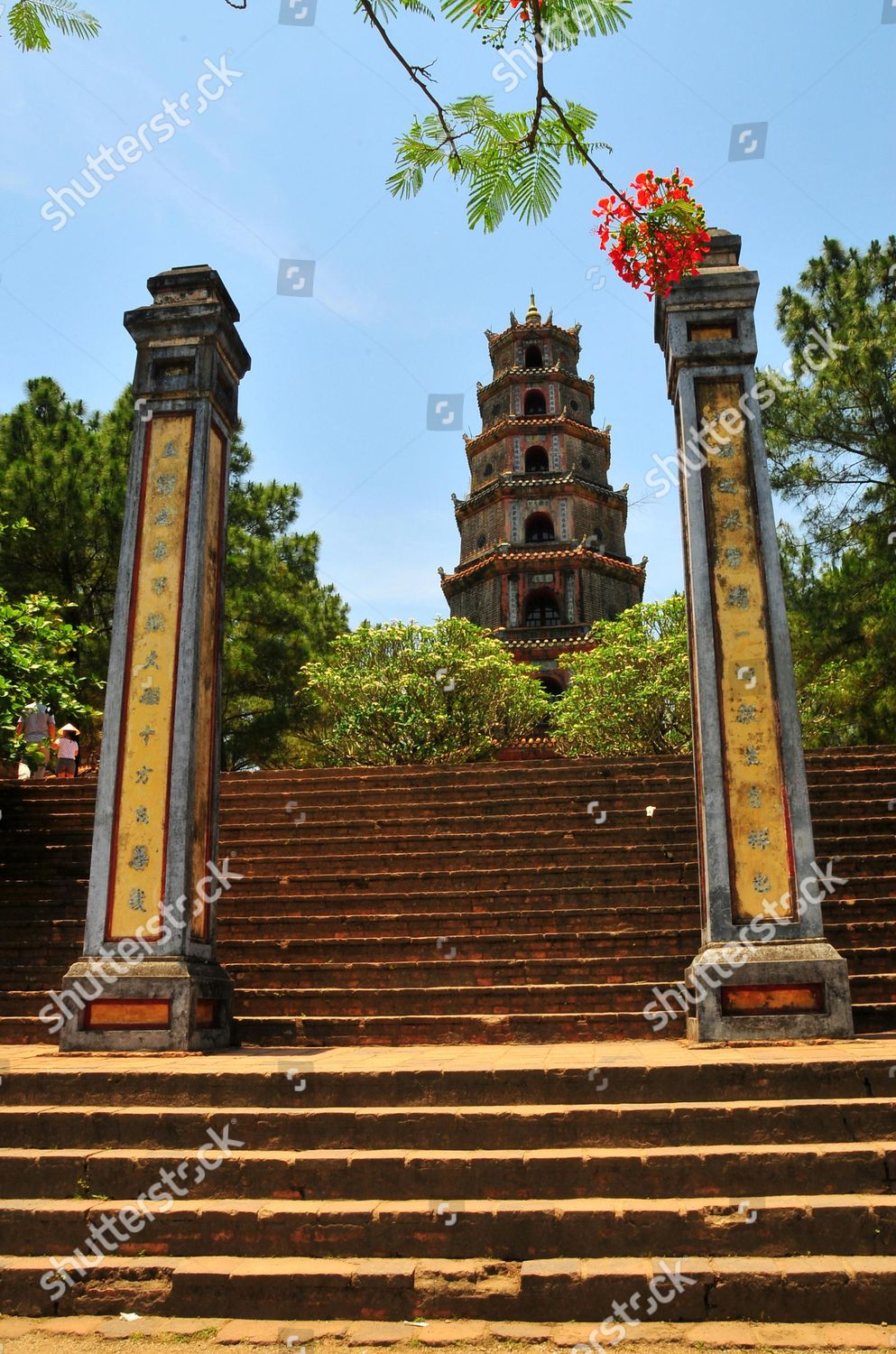 Celestial Lady Pagoda Among Complex Hue Editorial Stock Photo - Stock ...