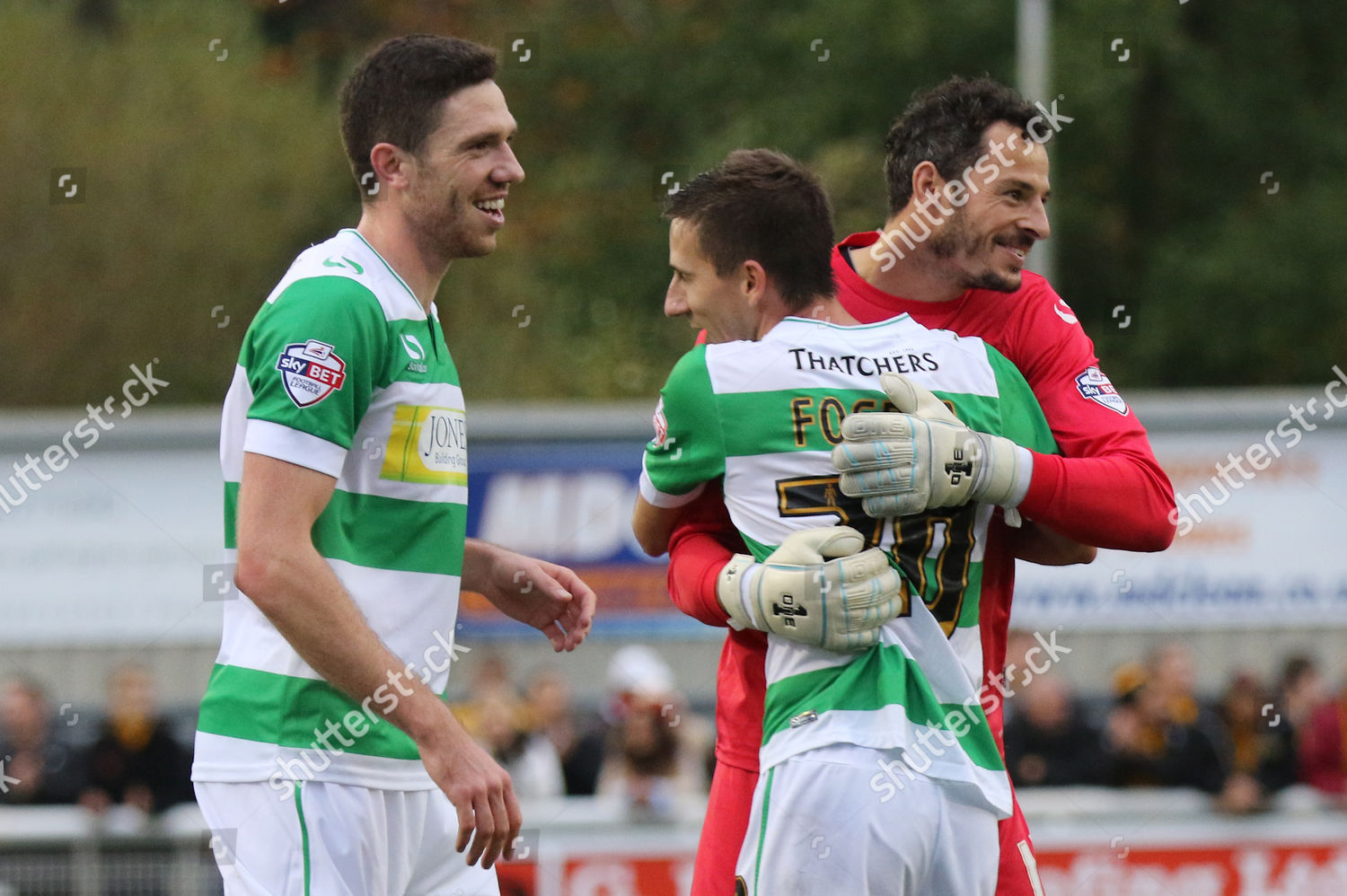Yeovil Goalscorer Wes Fogden Celebrates Goalkeeper Editorial Stock ...
