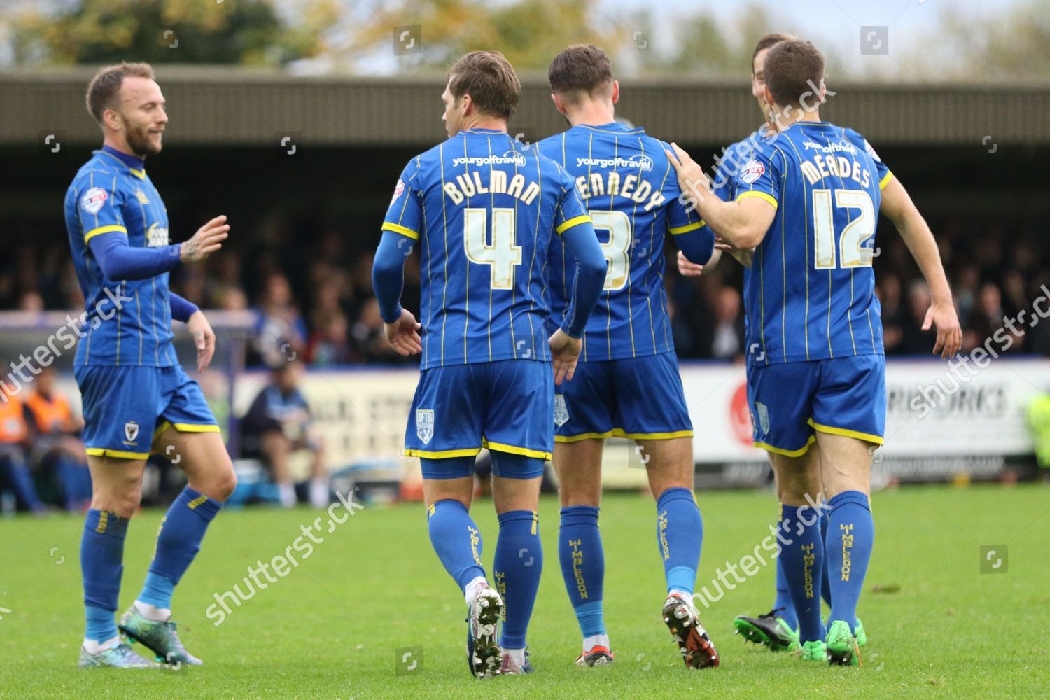 Callum Kennedy Afc Wimbledon Celebrates Team Editorial Stock Photo ...