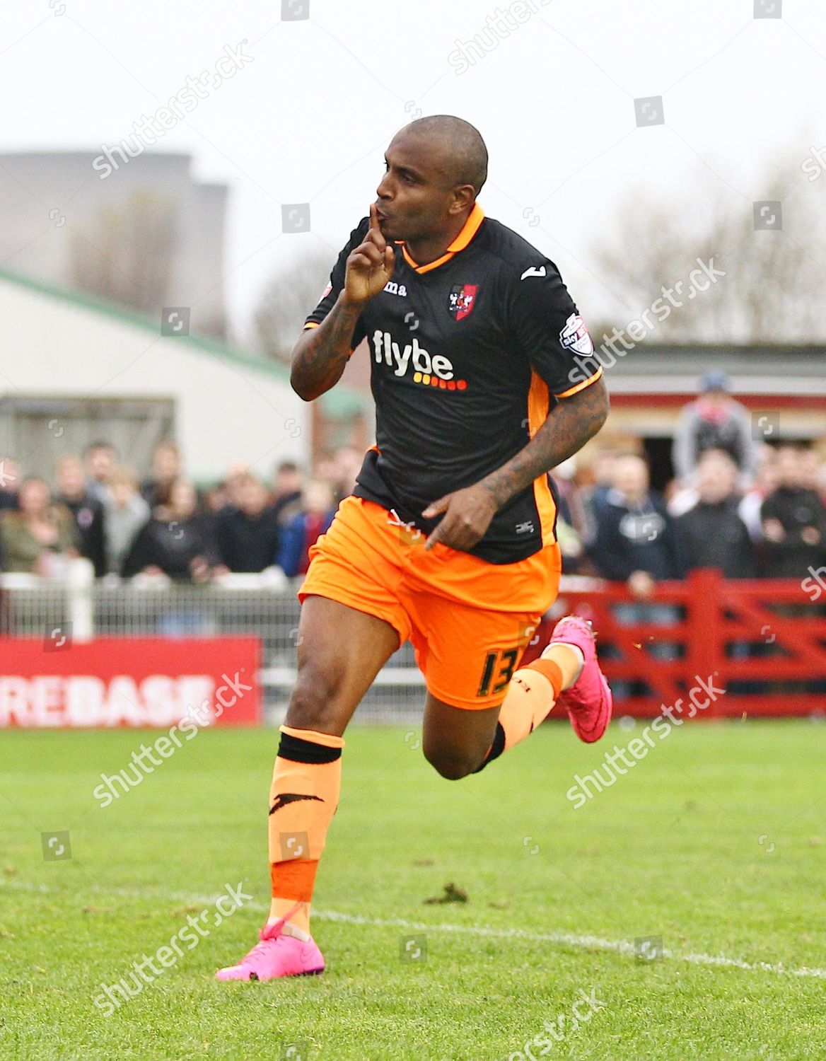 Clinton Morrison Exeter Celebrates Scoring Opening Editorial Stock ...