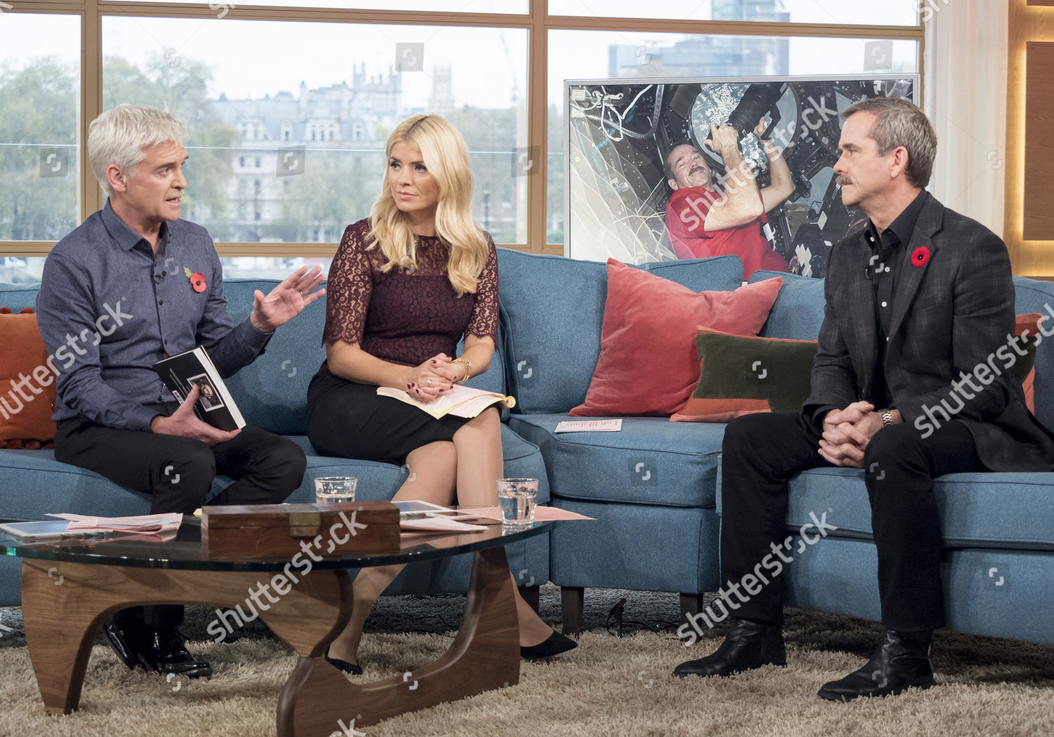 Phillip Schofield Holly Willoughby Chris Hadfield Editorial Stock Photo ...