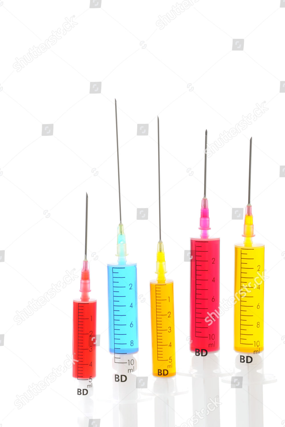 Syringes Injections Mixed Colors Editorial Stock Photo - Stock Image ...