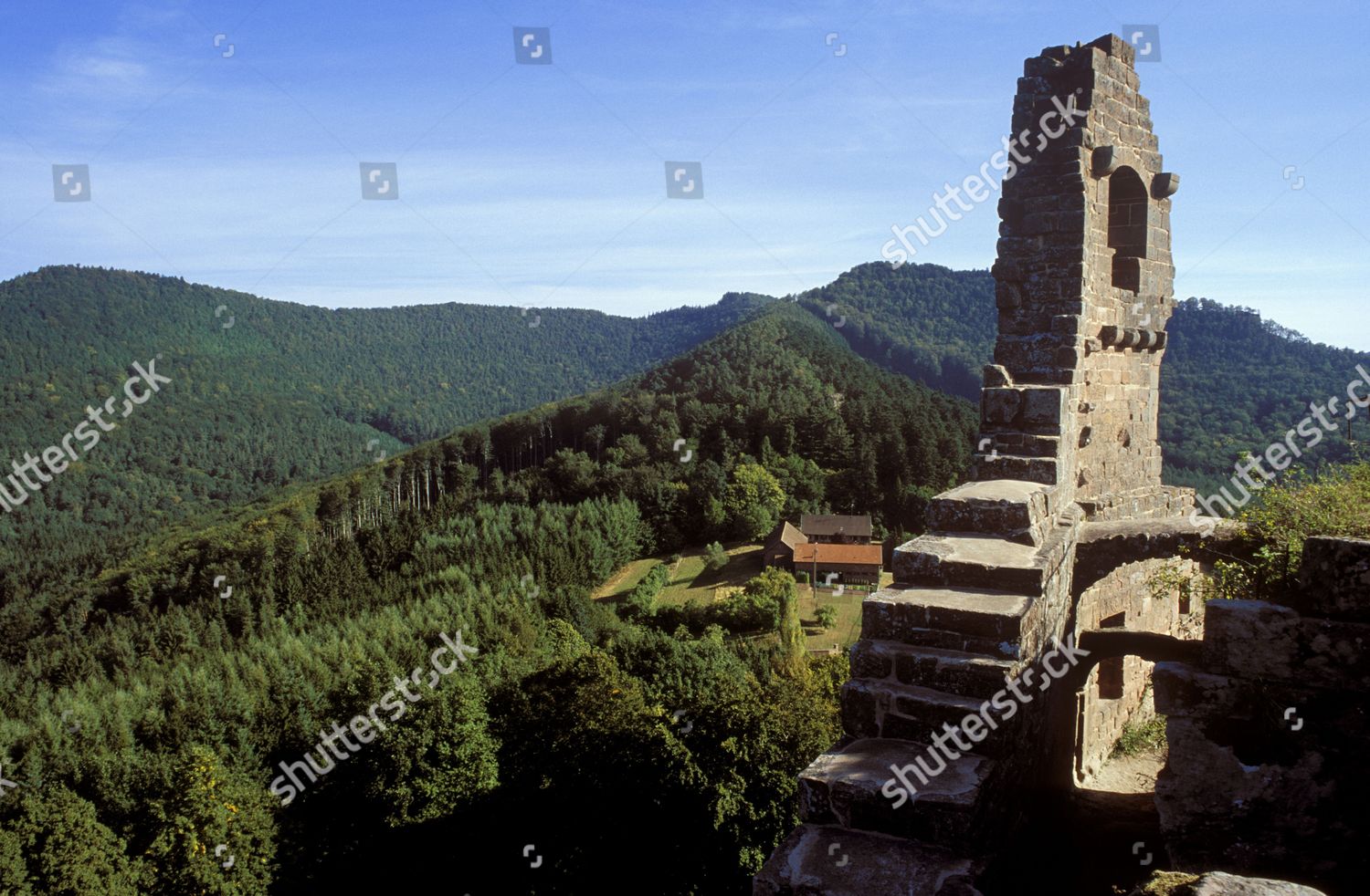 Burg Fleckenstein Castle Alsace France Europe Editorial Stock Photo ...