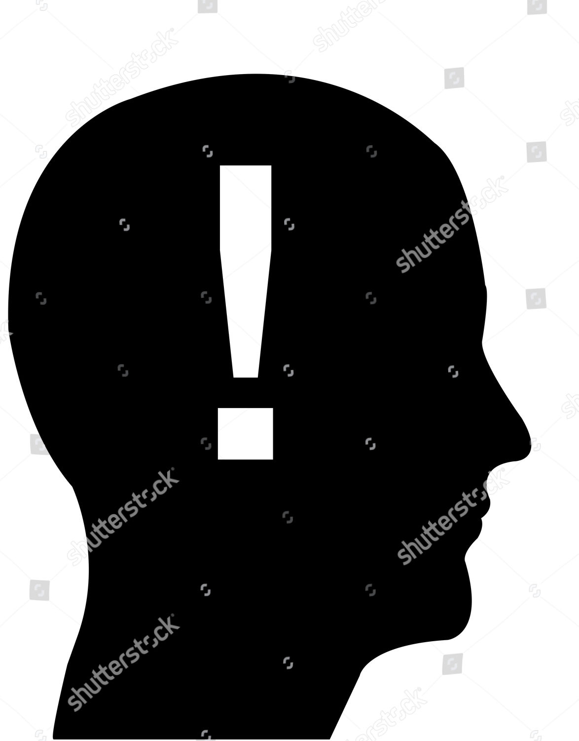Head Profile Exclamation Mark Illustration Editorial Stock Photo ...