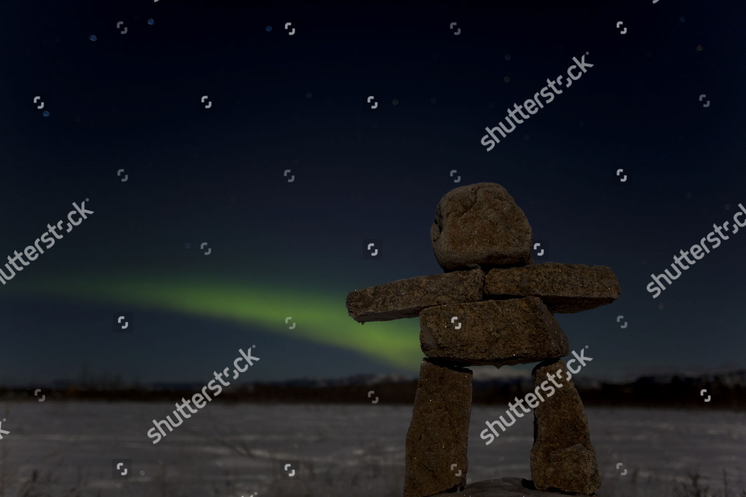 Inuit Stone Man Inukshuk Stone Landmark Editorial Stock Photo - Stock ...