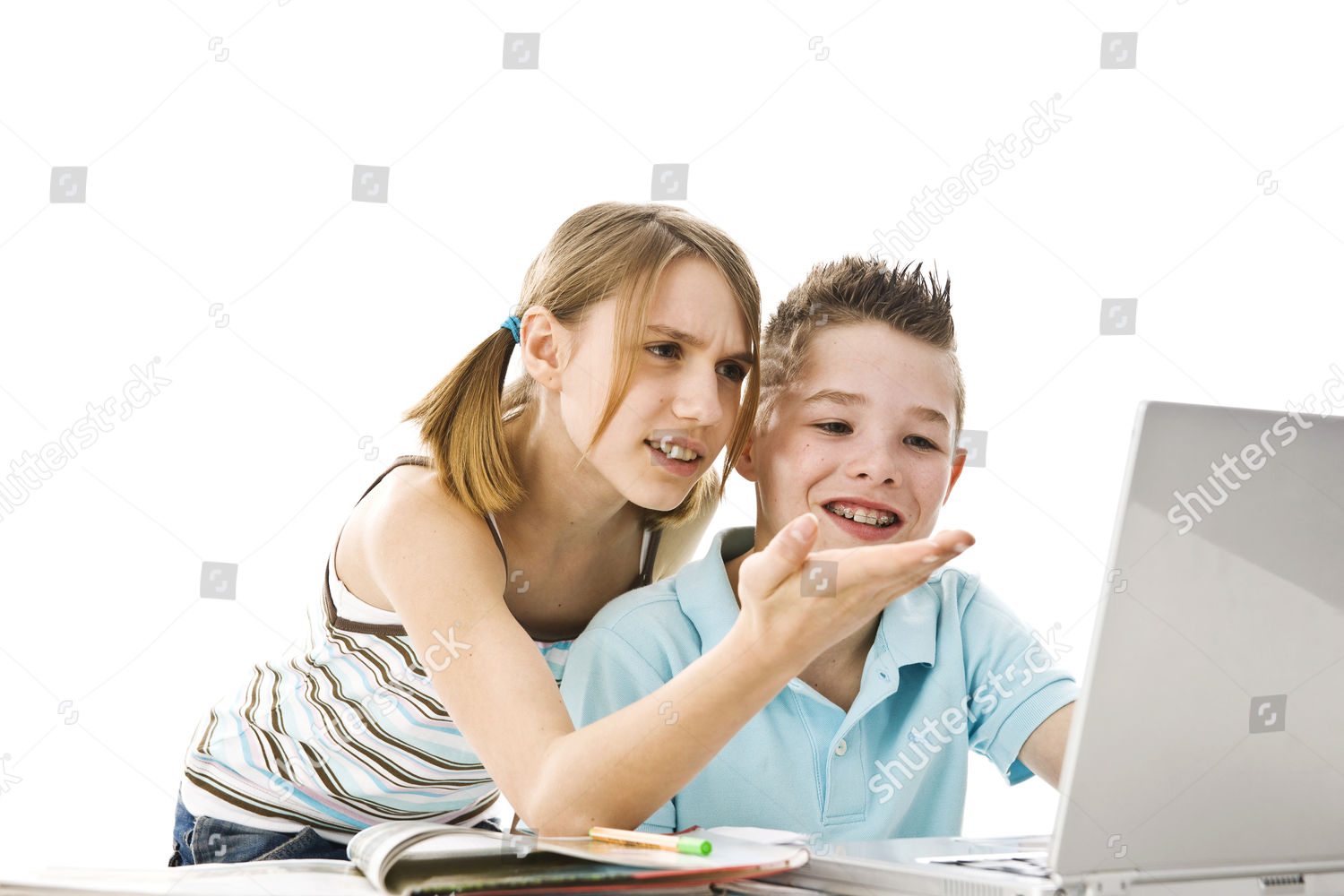 Model Released Boy Girl Learning Together Editorial Stock Photo - Stock ...