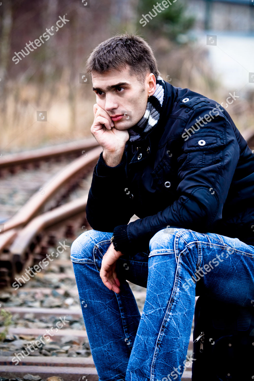 Model Released Man Rail Track Editorial Stock Photo - Stock Image ...