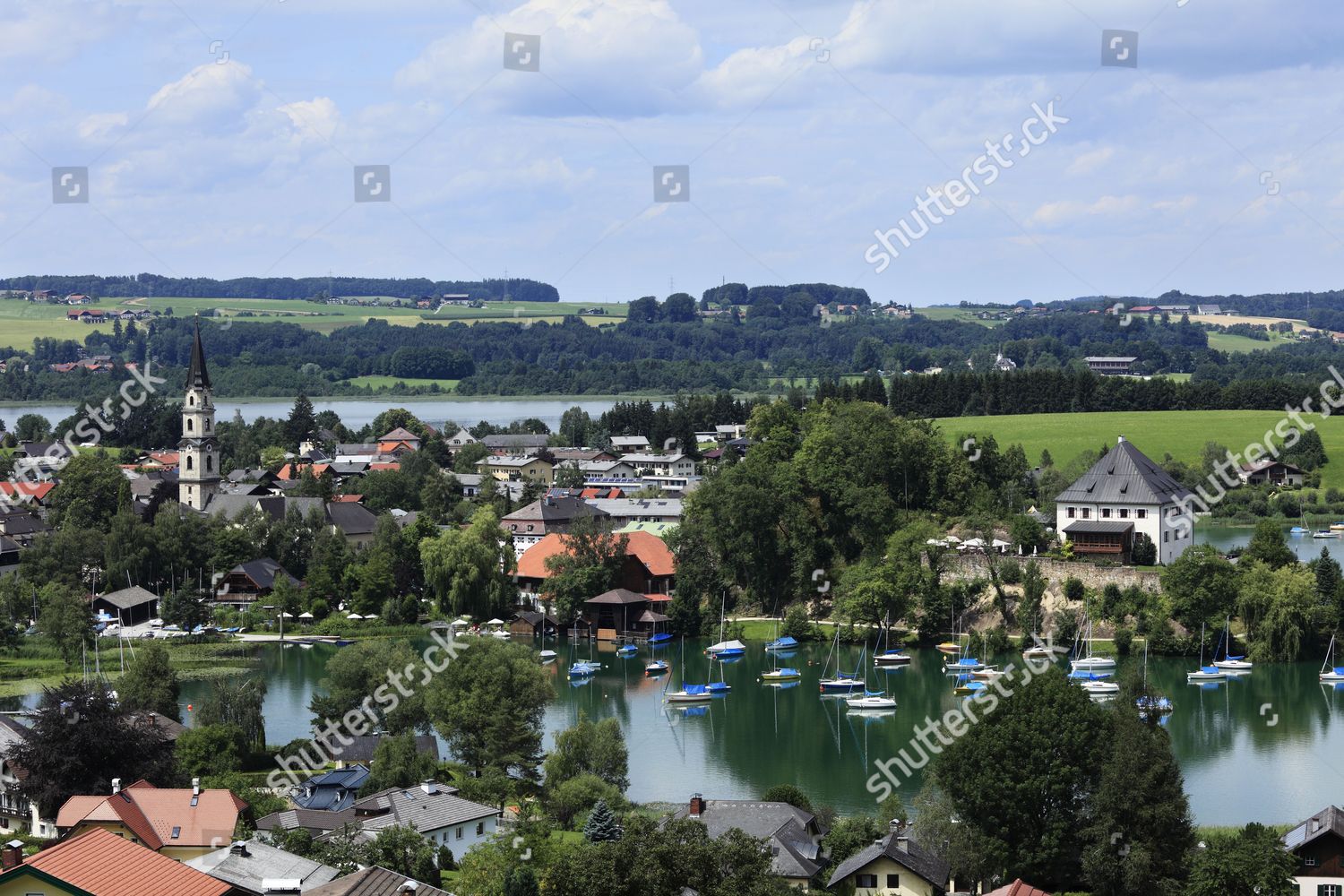 Mattsee City Lake Back Obertrumer See Editorial Stock Photo - Stock ...