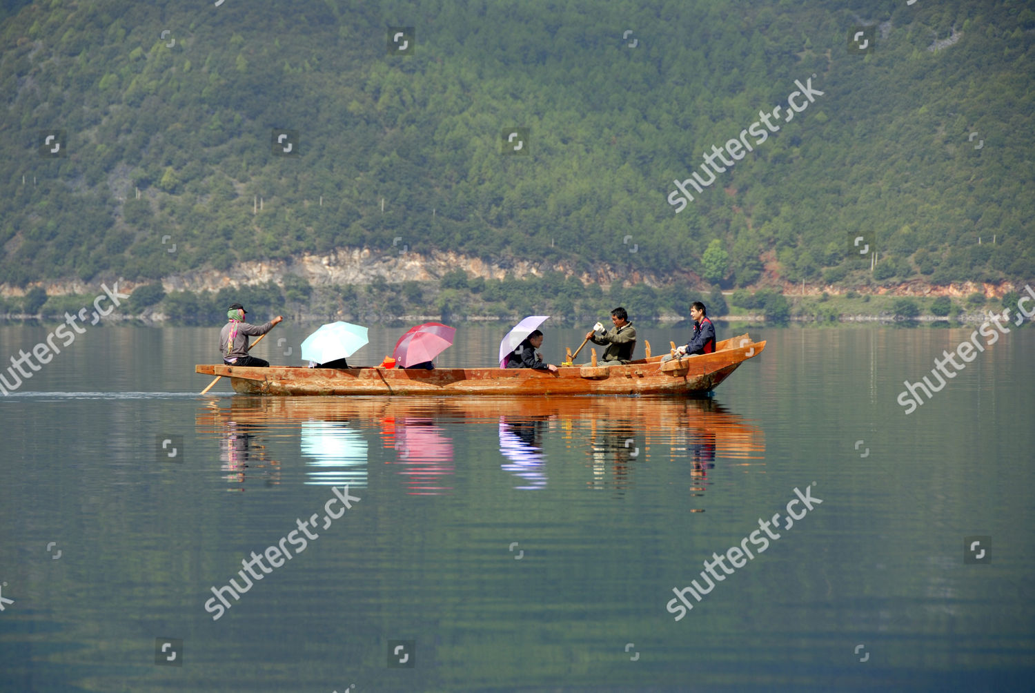 Tourism Chinese Tourists Excursion By Rowboat Editorial Stock Photo ...