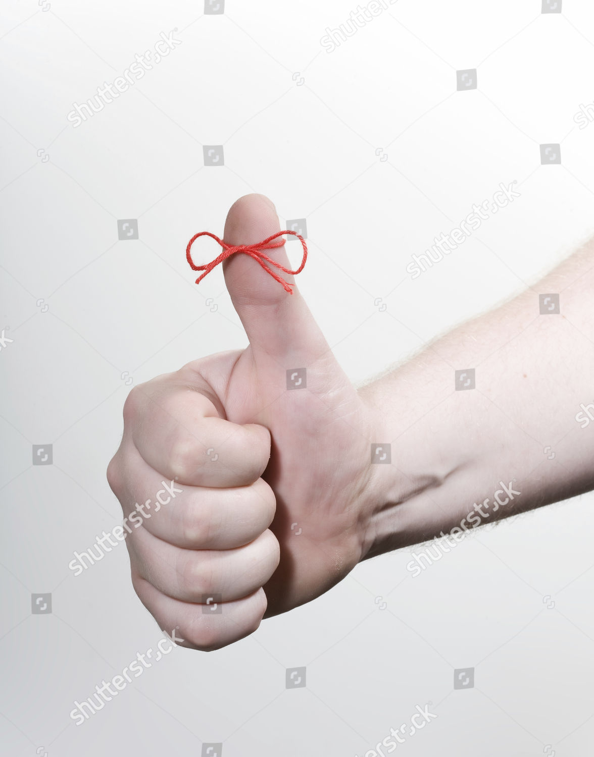 Model Released Thumbs Red String Bow Editorial Stock Photo - Stock ...