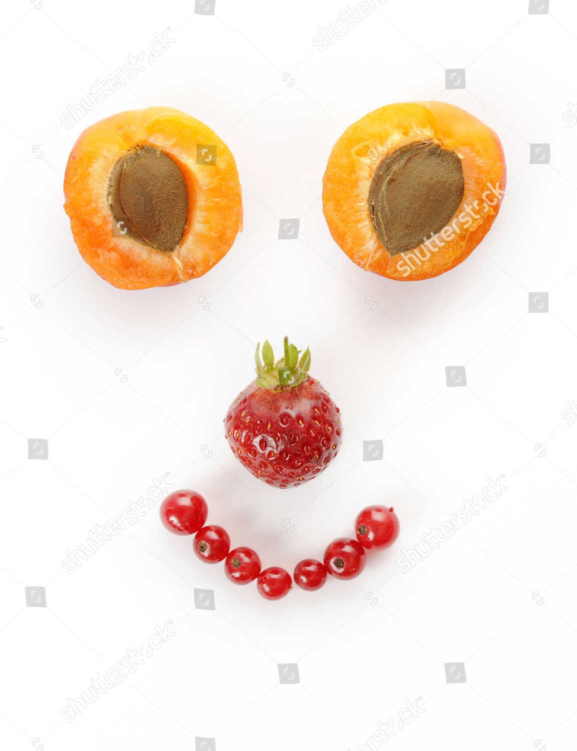 Face Made Fruit Apricots Prunus Armeniaca Editorial Stock Photo - Stock ...